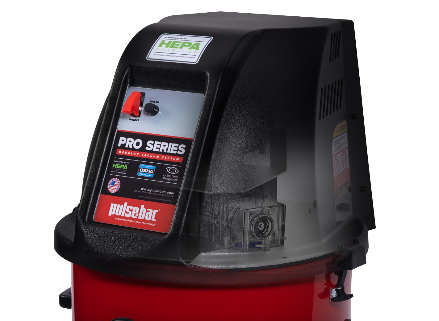 Pulse-Bac PRO-Series Industiral HEPA Vacuums